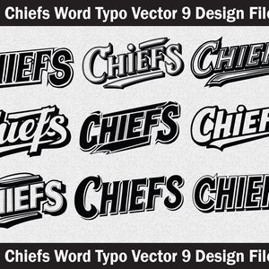 Chiefs Svg,chiefs Mascot Svg,chiefs Cut File,chiefs Vector,chiefs Word ...