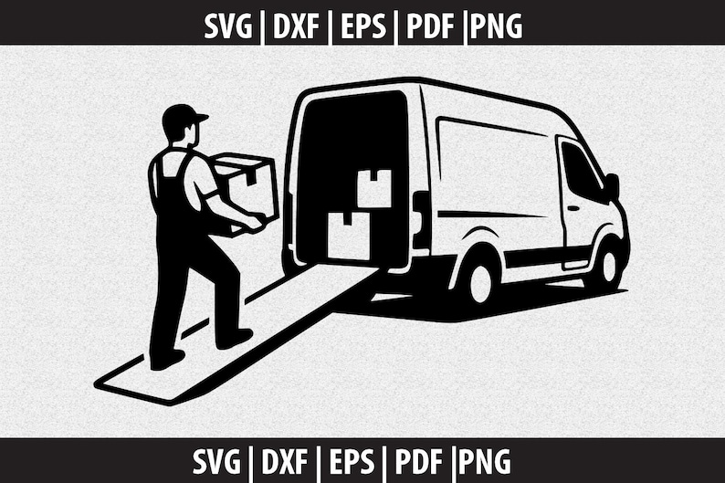 Mover Worker SVG, Moving Man PNG, Moving Crew Clipart Black White ...