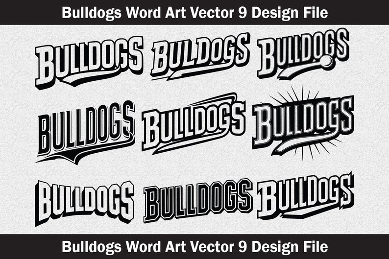 Bulldogs Mascot SVG, Typography Word Art (digital Download) - Etsy