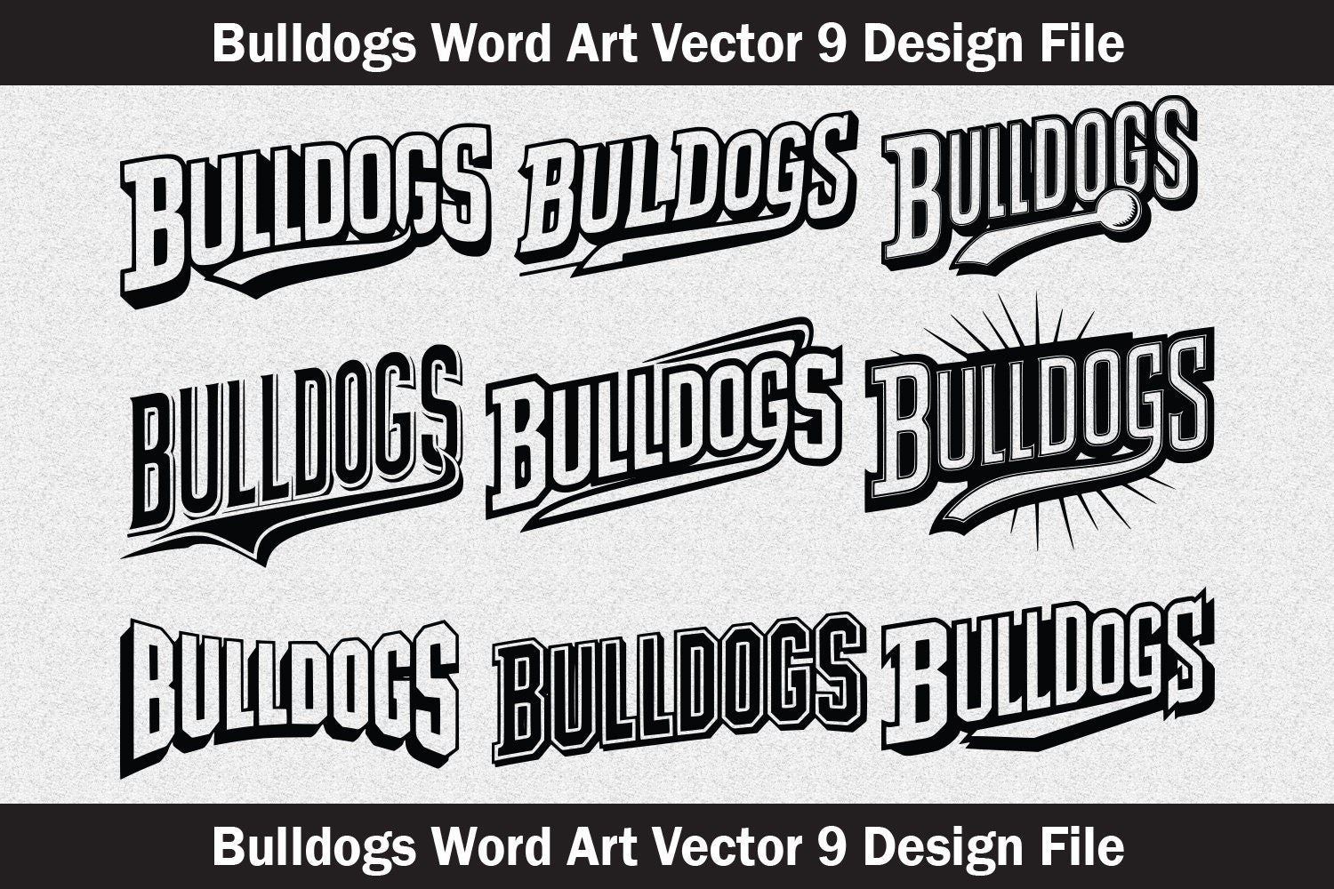 Bulldogs Mascot SVG, Typography Word Art (digital Download) - Etsy