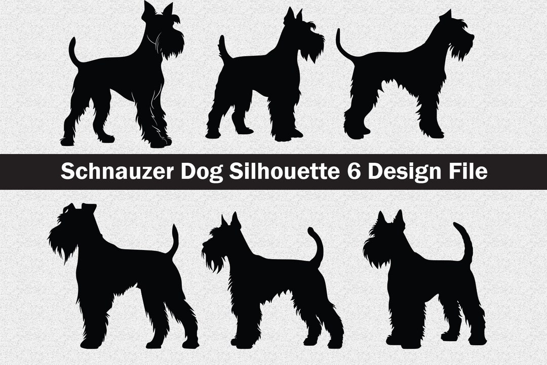 Schnauzer Dog Silhouette Svg Schnauzer Dog Svgdog Silhouette - Etsy