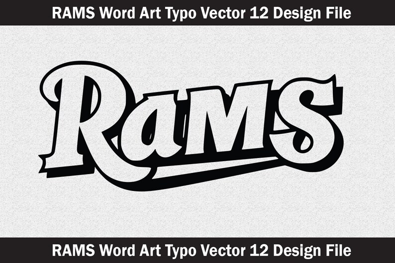 Rams Word Art SVG Typography, Vector Cut File (digital Download) - Etsy