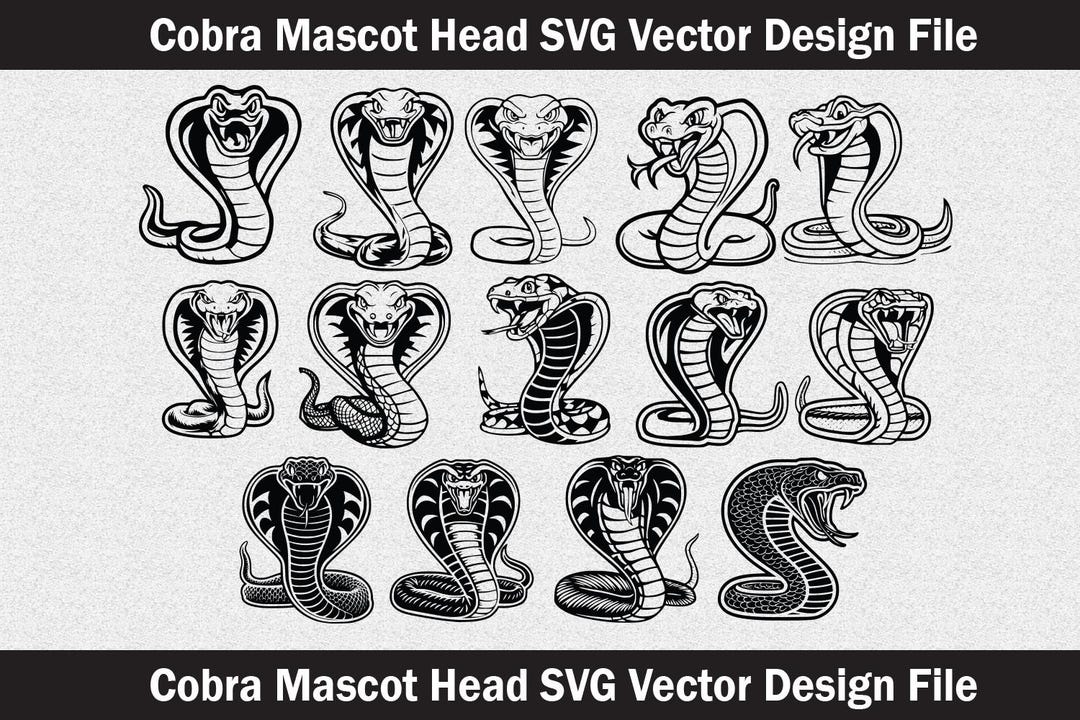 Cobra,cobra Mascot,cobra Svg,cobra Logo SVG Silhouette Cut File Logo ...