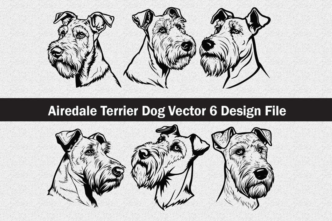 Airedale Terrier Dog Silhouette Svg ,airedale Terrier Dog Svg,dog ...