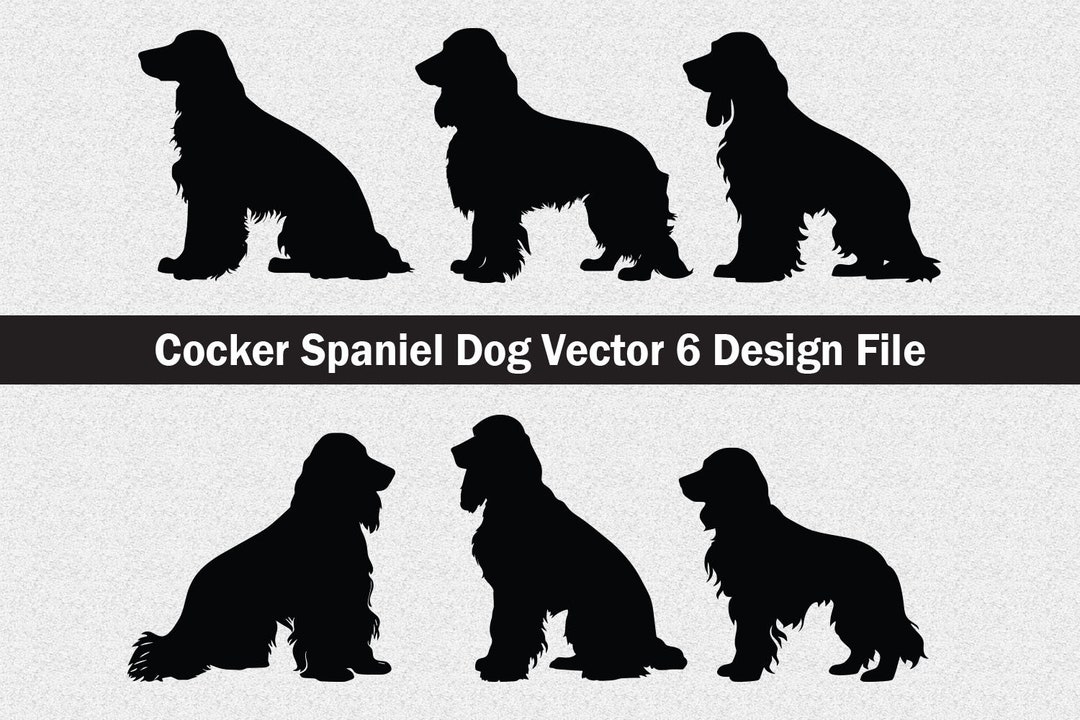 Cocker Spaniel Dog Head Silhouette Svg Cocker Spaniel Dog - Etsy