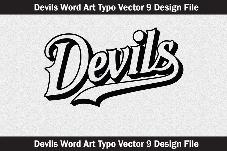 Devils Mascot SVG, Typography Vector Art (digital Download) - Etsy