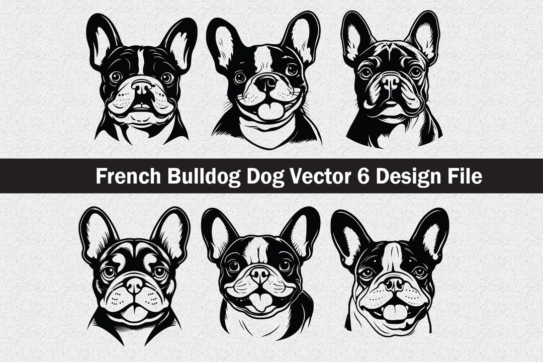 French Bulldog Dog Head Silhouette Svg french Bulldog Dog - Etsy