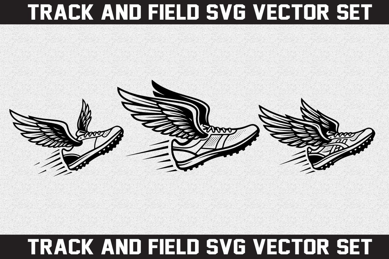 Track and Field Shoe Winged Shoe Svg Cut File Logo PNG Clipart Vector ...