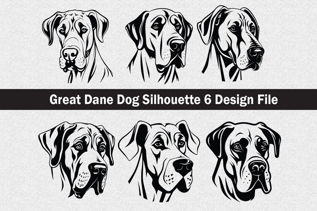 Great Dane Dog Silhouette Svg great Dane Dog Svgdog - Etsy