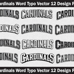 Cardinals Word Art SVG, Mascot Typography (digital Download) - Etsy