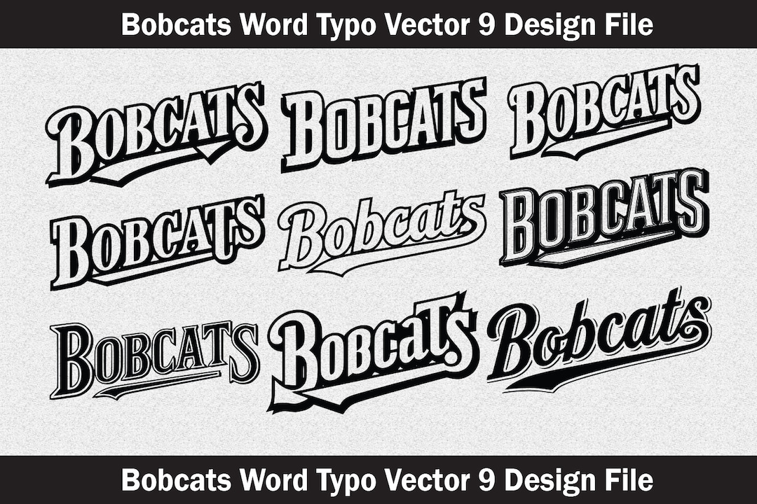 Bobcats Mascot SVG, Typography Word Art (digital Download) - Etsy