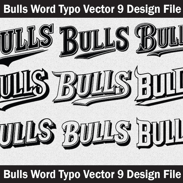 Bulls Word Art - Etsy