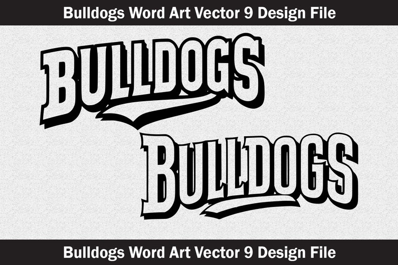 Bulldogs Mascot SVG, Typography Word Art (digital Download) - Etsy