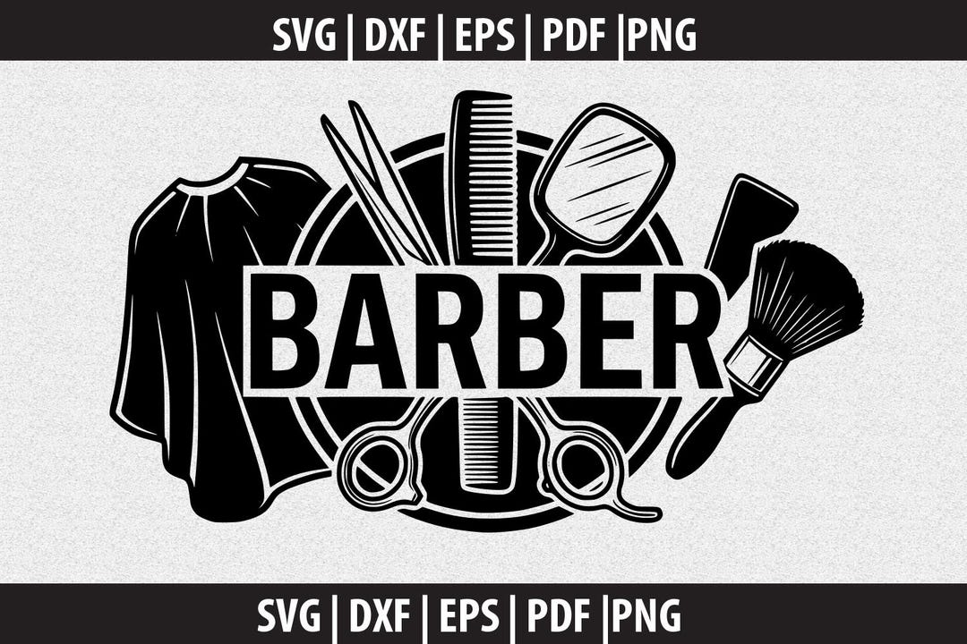 Barber Tools SVG Bundle: Scissors, Trimmer, Brush (digital Download) - Etsy