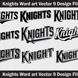 Knights Word Art Vector Design (svg, Png, Eps, Dxf, Pdf) - Etsy