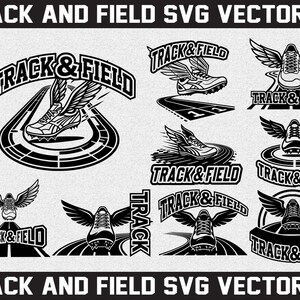 Track and Field Shoe Winged Svg Cut File Logo PNG Clipart Vector Design ...