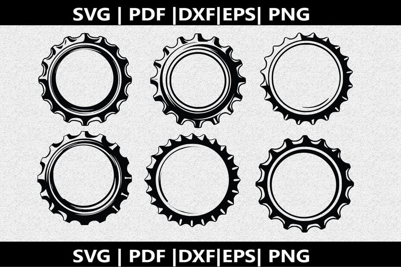 Beer Bottle Cap Word Typography Cut File Logo SVG PNG Clipart Vector ...