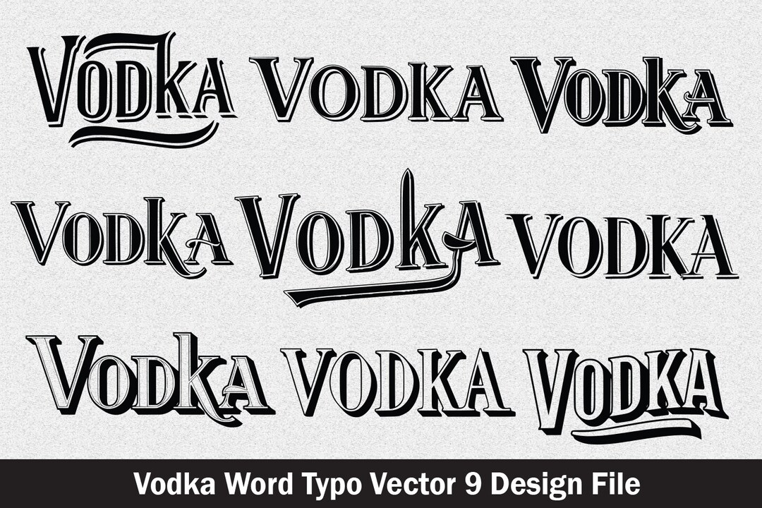 Vodka Typography ,vodka Bottle Svg,vodka Bottle Silhoeutte ,vodka ...
