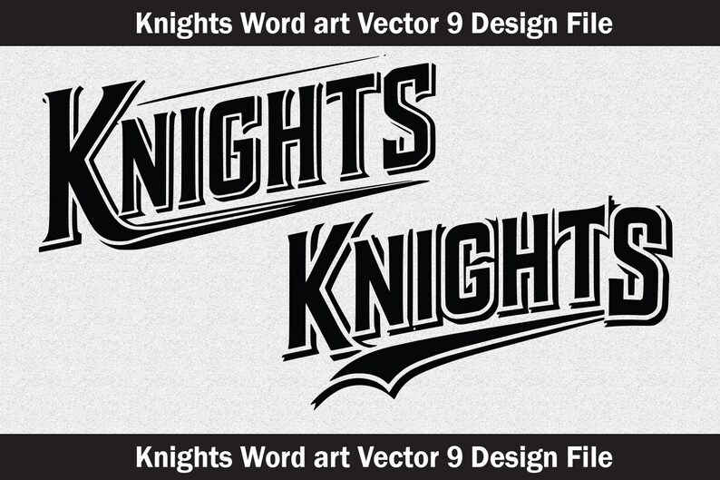 Knights Word Art Vector Design (svg, Png, Eps, Dxf, Pdf) - Etsy
