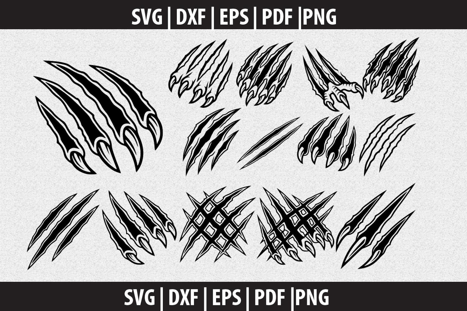 Wild Animal Claw Paw Ripped Sport Mascot Collage High School Vector SVG ...