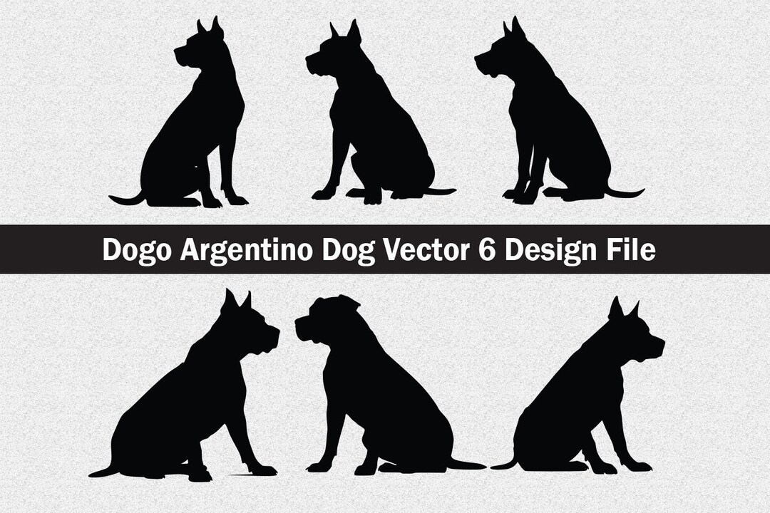 Dogo Argentino Dog Head Silhouette Svg dogo Argentino - Etsy