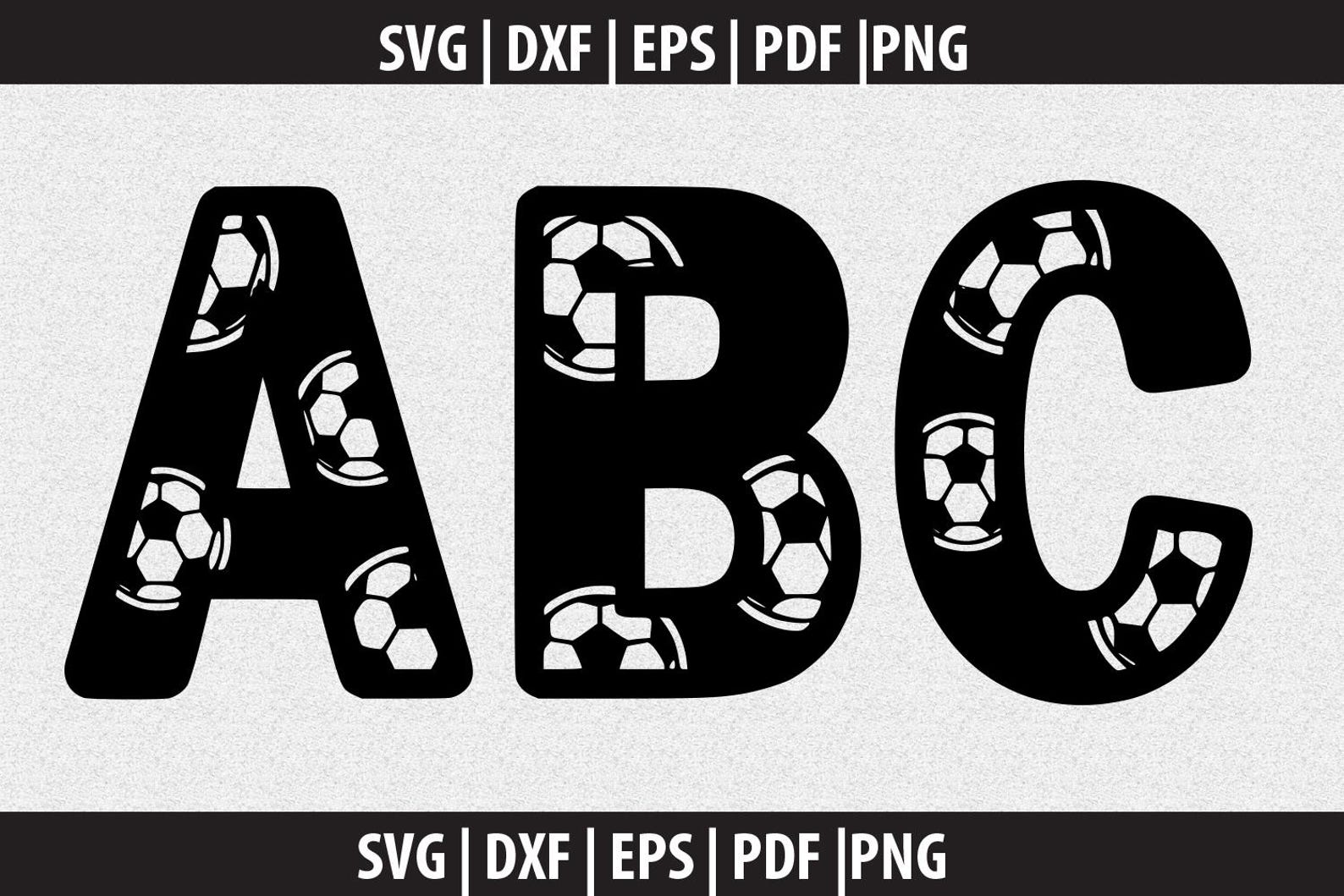 Sports Clipart: Soccer Ball Alphabet Svg Vector Silhouette - Svg Png ...