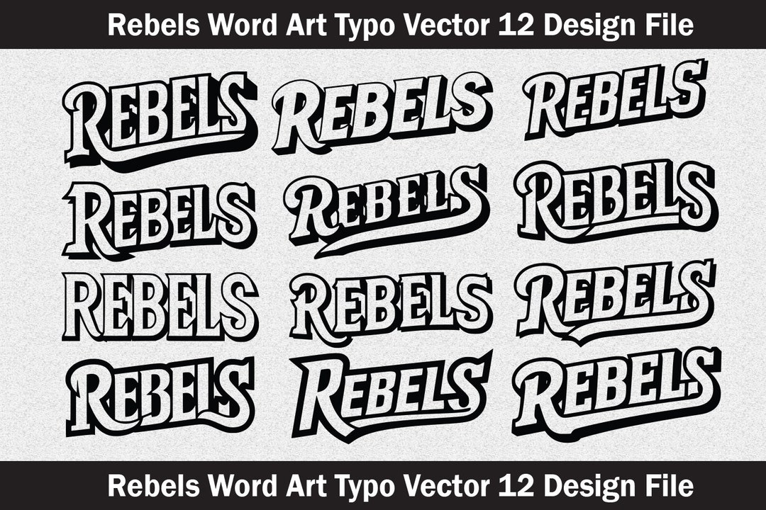 Rebels Svg,rebels Mascot Svg,rebels Cut File,rebels Vector,rebels Word ...