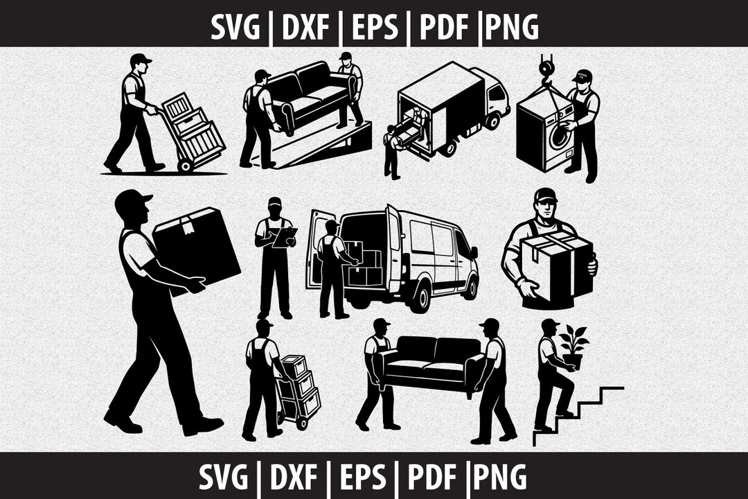 Strong Mover SVG, Moving Strong PNG, Muscle Mover Clipart Black White ...
