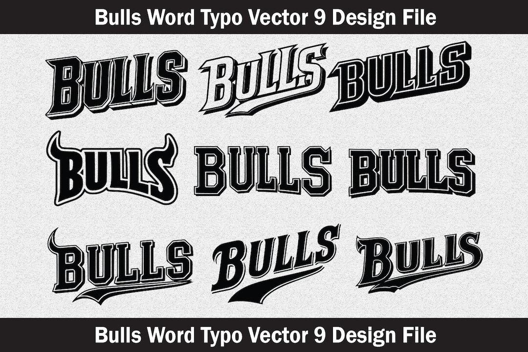 Bulls Svg,bulls Mascot Svg,bulls Cut File,bulls Vector,bulls Word Art ...