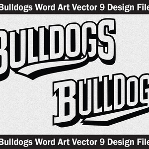 Bulldogs Mascot SVG, Typography Word Art (digital Download) - Etsy