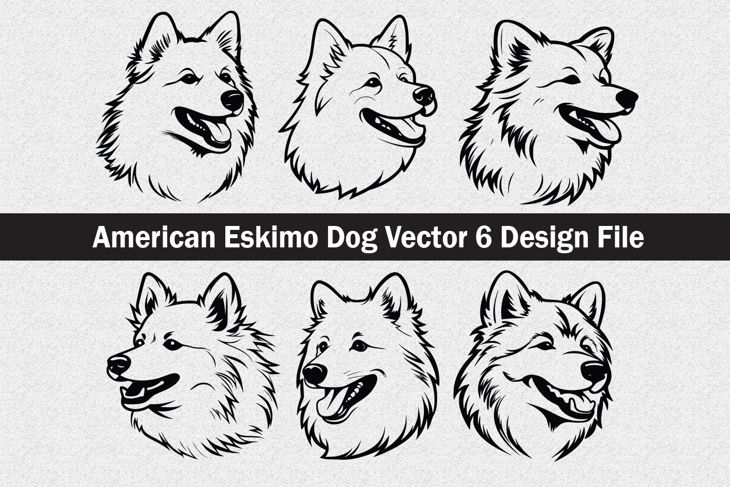 American Eskimo Dog Head Silhouette Svg american Eskimo - Etsy