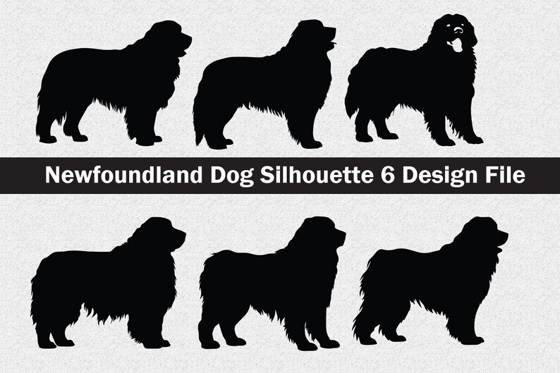 Newfoundland Dog Silhouette Svg newfoundland Dog Svgdog - Etsy