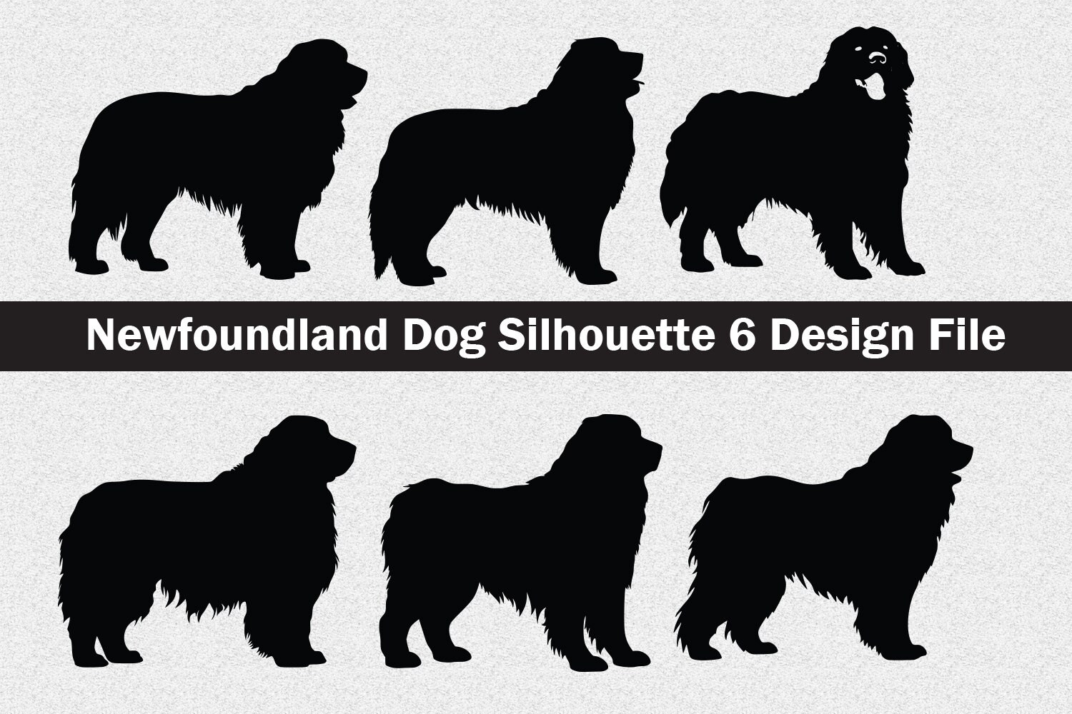 Newfoundland Dog Silhouette Svg newfoundland Dog Svgdog - Etsy
