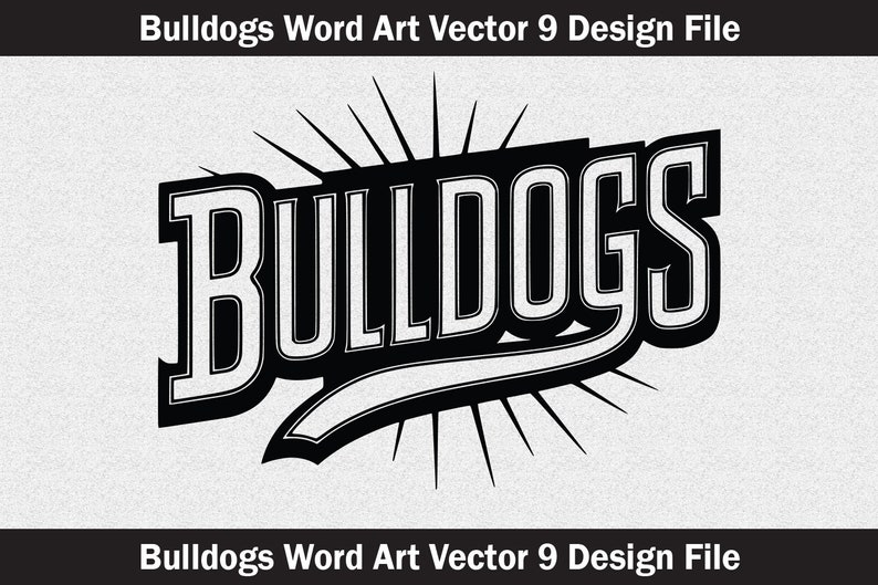 Bulldogs Mascot SVG, Typography Word Art (digital Download) - Etsy