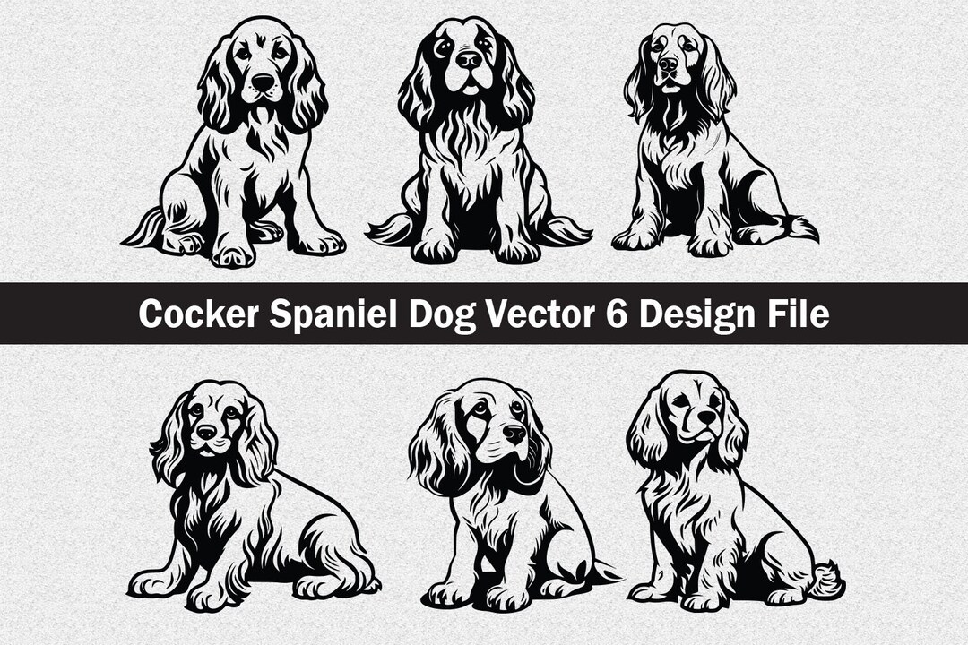 Cocker Spaniel Dog Head Silhouette Svg Cocker Spaniel Dog - Etsy