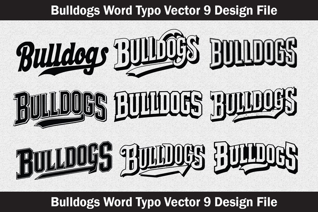 Bulldogs Svg,bulldogs Mascot Svg,bulldogs Cut File,bulldogs Vector ...