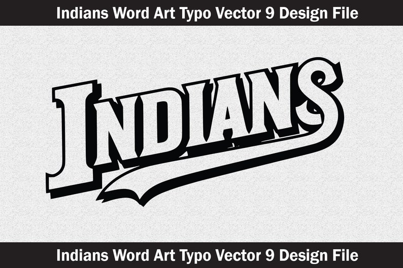 Indians Mascot SVG, Typography Word Art (digital Download) - Etsy