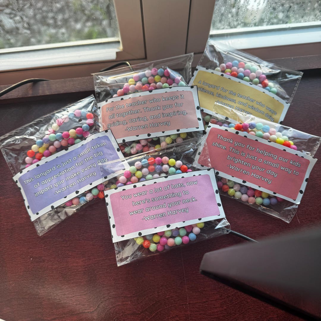 Printable Teacher Lanyard Gift Tags | Back to School Teacher ...