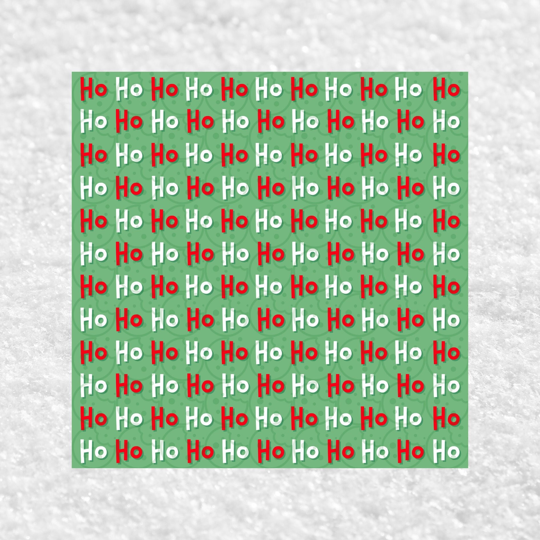 HO HO HO Printable Cookie Backer Sheet - Etsy
