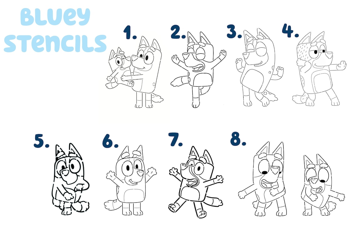 Bluey Stencils Paint Your Own Cookie Stencils Macaron - Etsy Australia