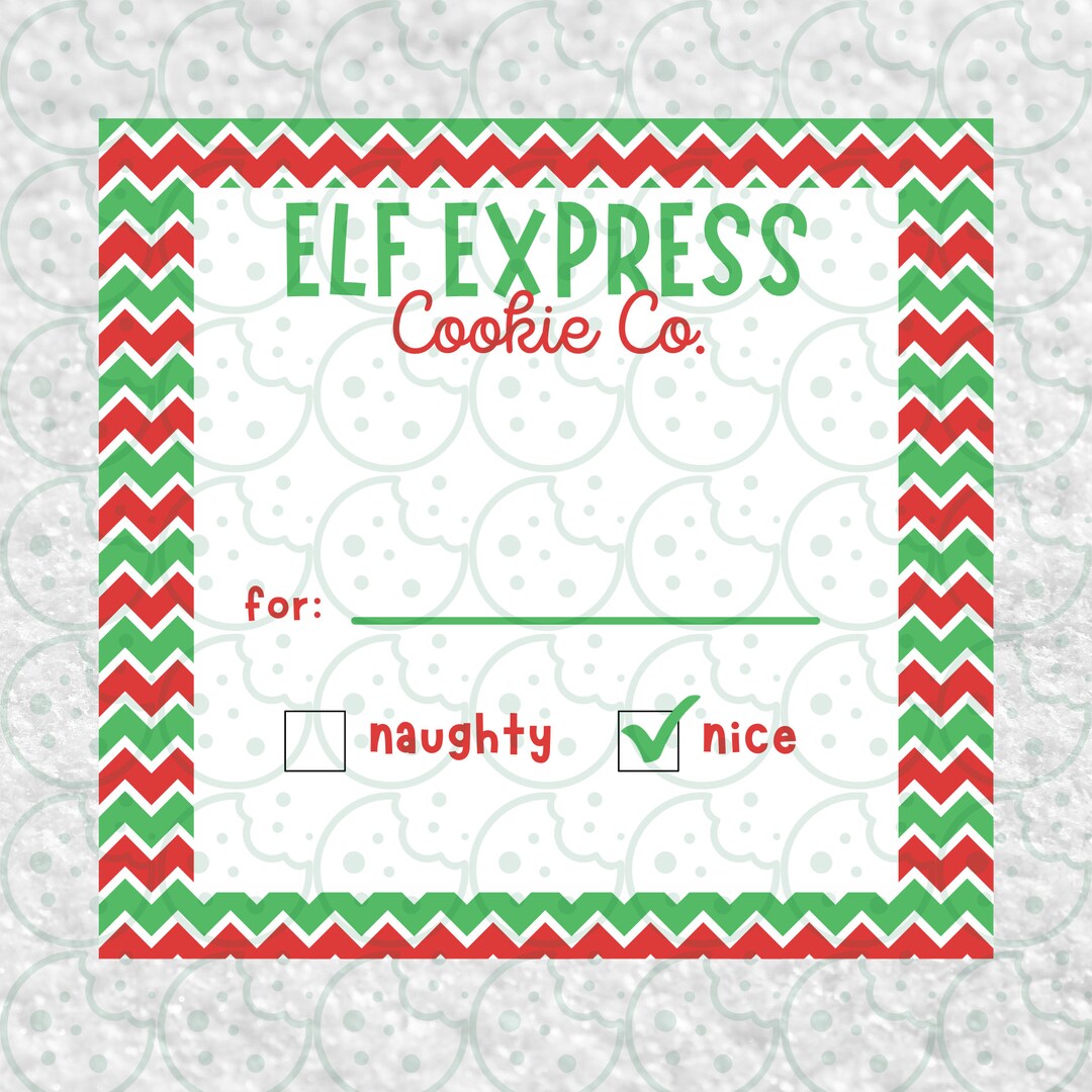 Elf Express Printable Packaging Tags 2 Squares - Etsy