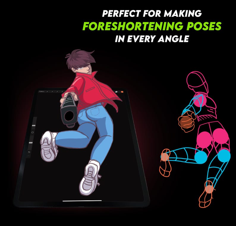 Reference Drawing Guides | Pose Master Procreate Brush Toolkit | Human ...