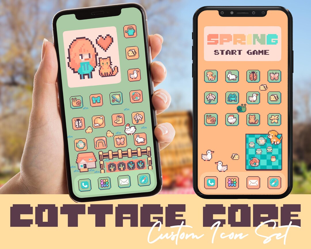 180+ Spring App Icon Set | Cottage Core Custom Icon Set | Pixel Art ...