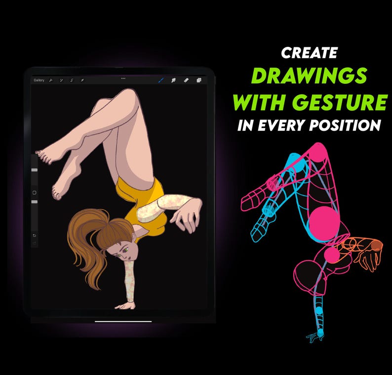 Reference Drawing Guides | Pose Master Procreate Brush Toolkit | Human ...