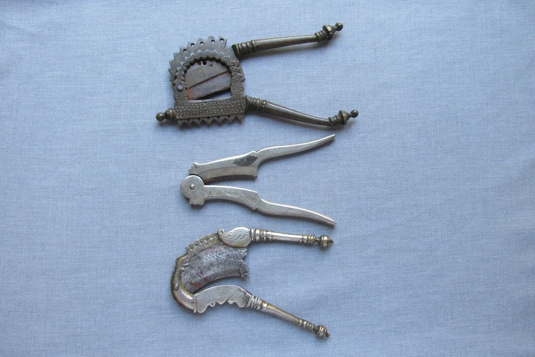 Three Examples of Areca Nut Cutters / Betel Nut Cutters, an Interesting ...