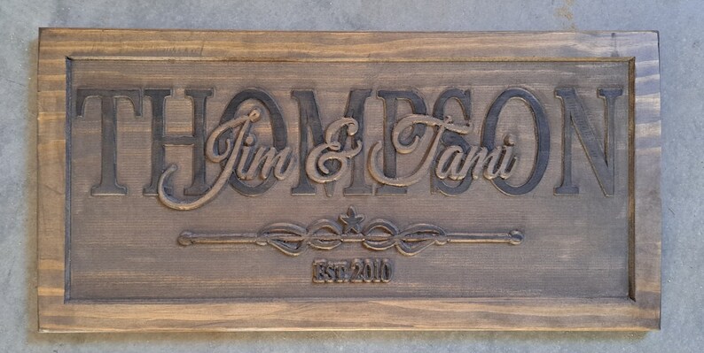 Custom Wood Sign | Wedding Wood Sign | Engagement Gift | Custom Name ...