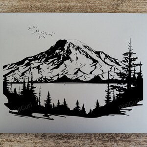 Mount Rainier SVG -|- High Quality -|- Detailed Digital File -|- Mount ...