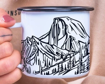 Yosemite National Park Wood Fridge Magnet Half Dome With Forest Laser ...