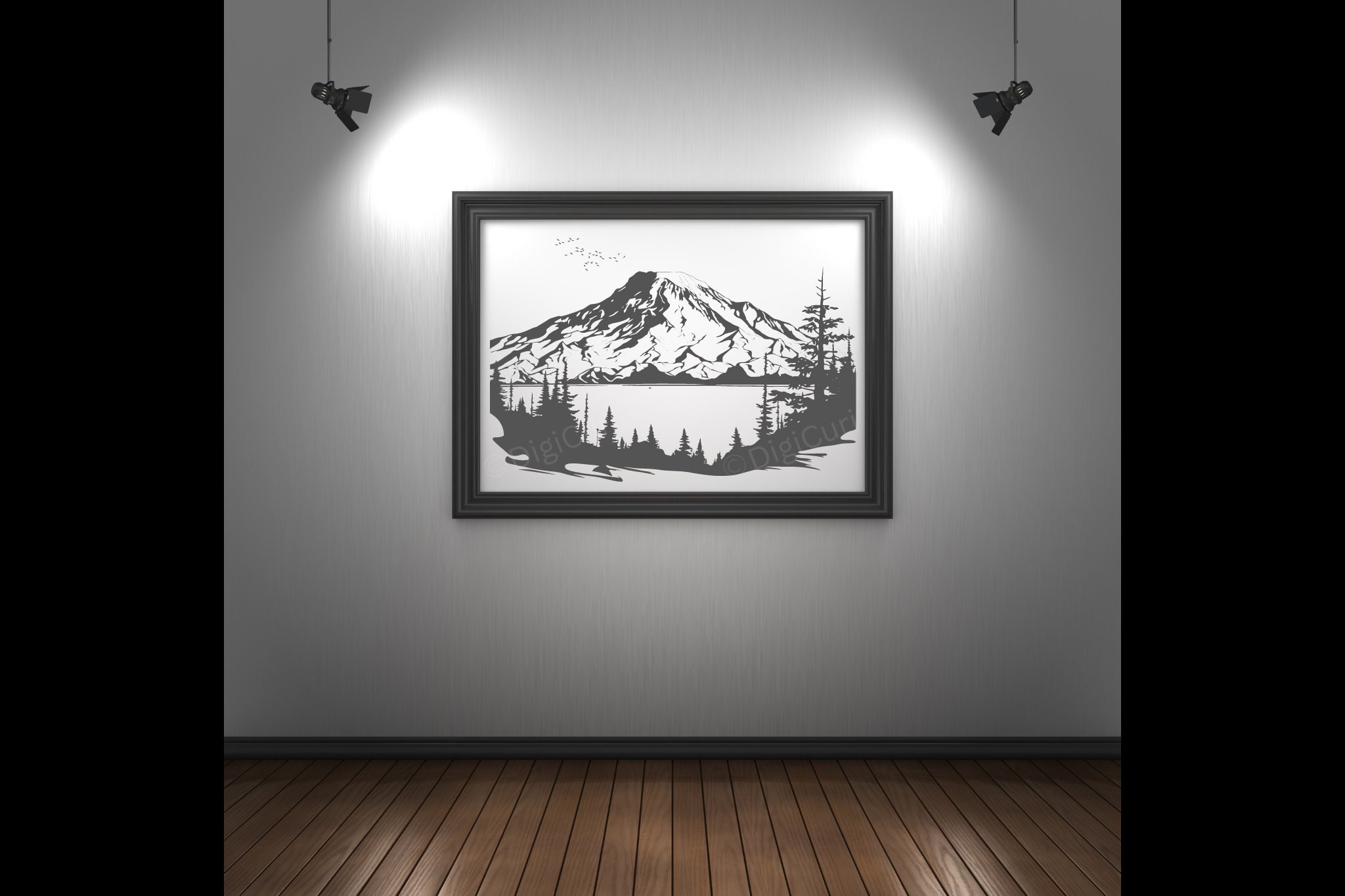 Mount Rainier SVG -|- High Quality -|- Detailed Digital File -|- Mount ...