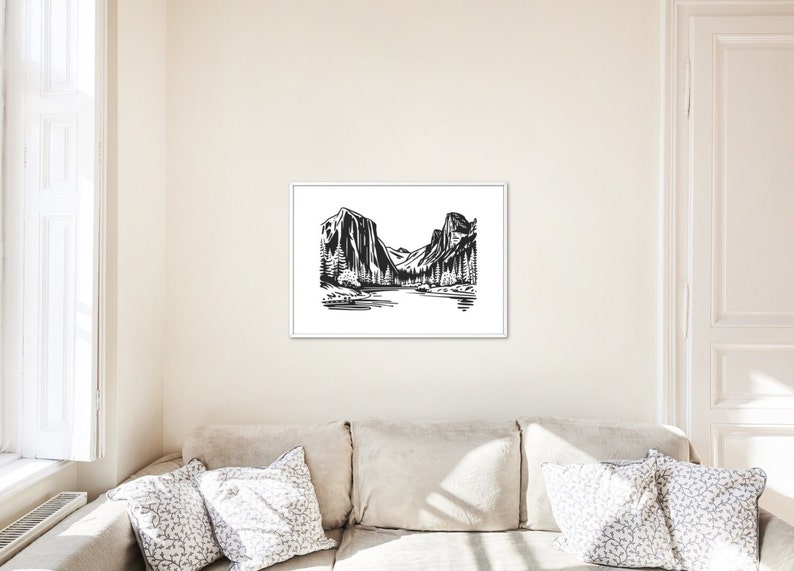 Yosemite Valley SVG -|- High Quality -|- Detailed Digital File ...